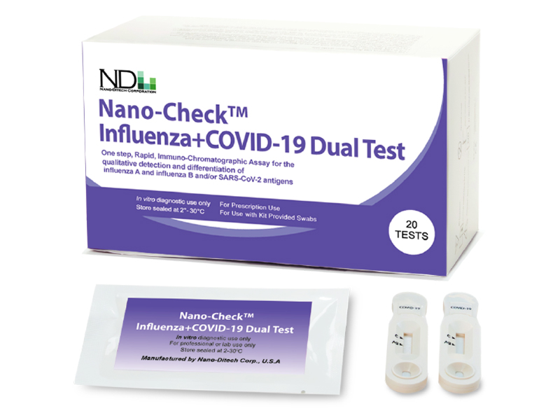 Nano-CheckTM Influenza+COVID-19 Dual Test - Nano-Ditech Corporation